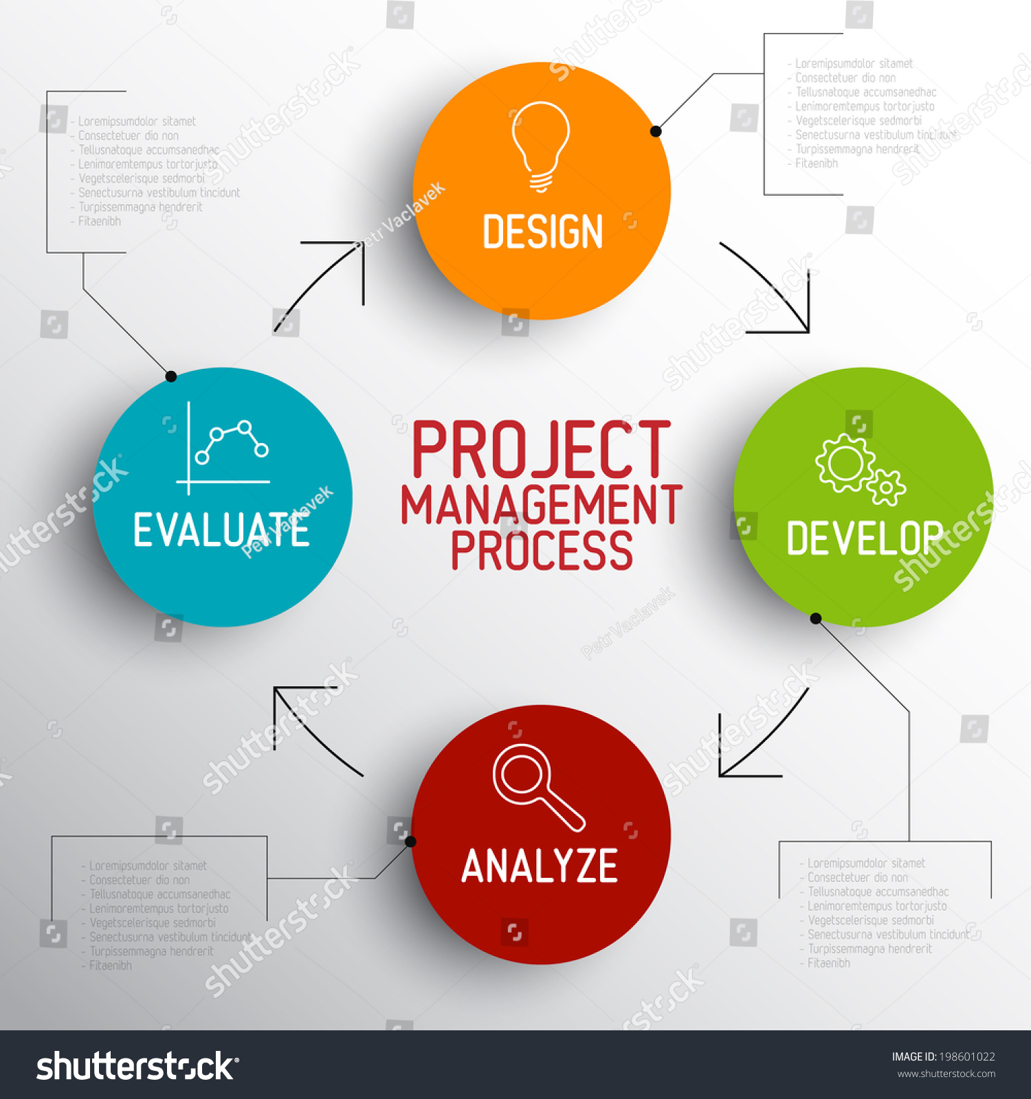 Vector Project Management Process Diagram Concept - 198601022