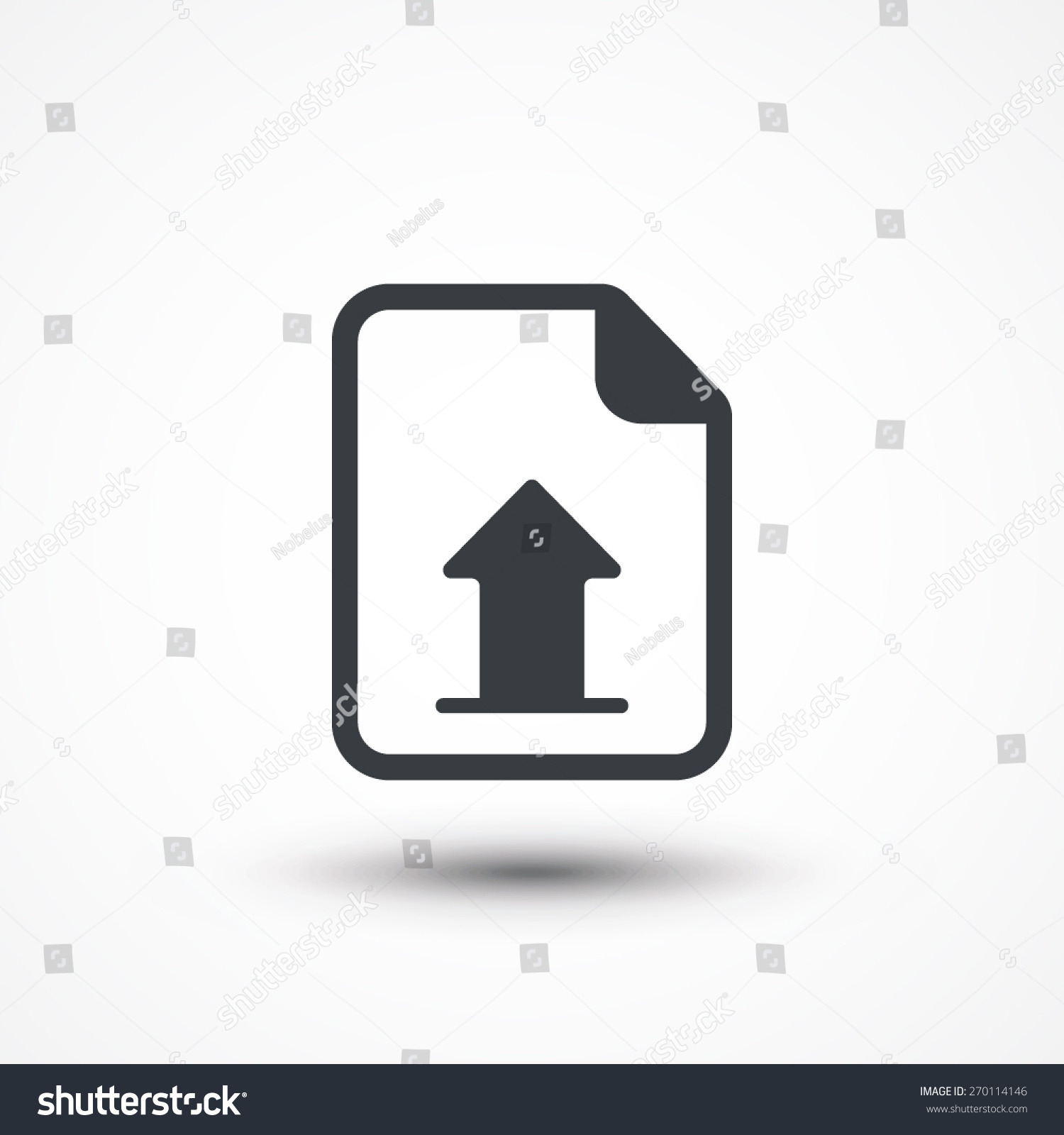Vector Upload File Icon - 270114146 : Shutterstock Vector Upload File Icon - 270114146 : Shutterstock