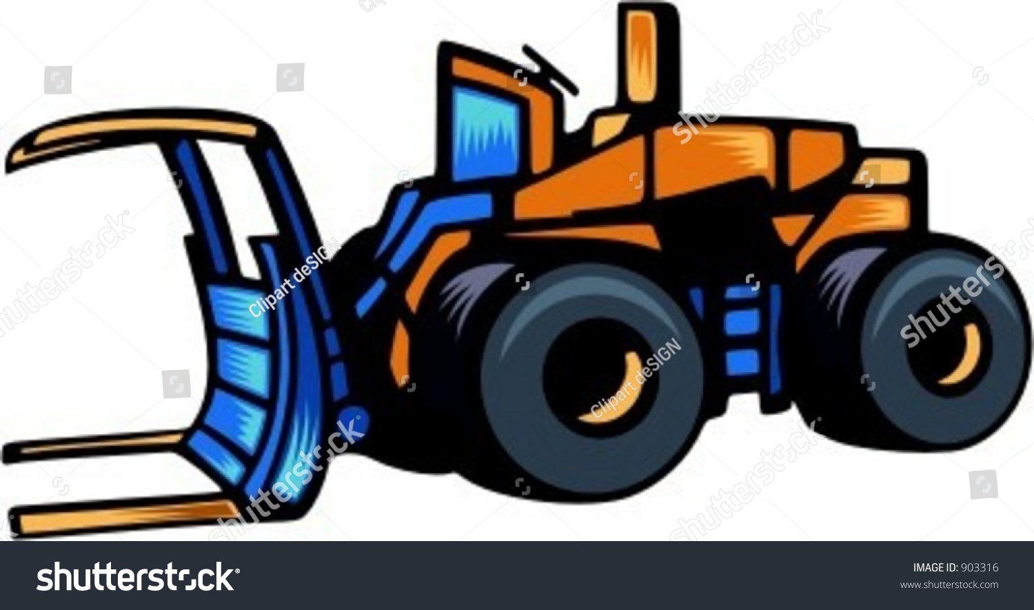 Wheeled Feller Bunchervector Illustration 903316 Shutterstock