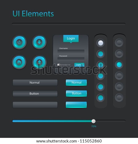 Vector Modern User Interface Elements - 115052860 : Shutterstock