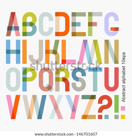 Vector Abstract Alphabet ( 10eps ) - 146701607 : Shutterstock