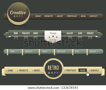 Vector Menu Header Design - 133678541 : Shutterstock