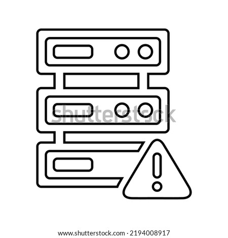 database alert outline - Download free icon