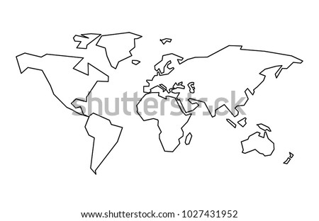 World Map Line Drawing | Free download on ClipArtMag