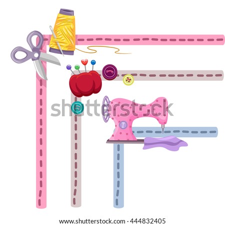 Sewing Border Clipart | Free download on ClipArtMag