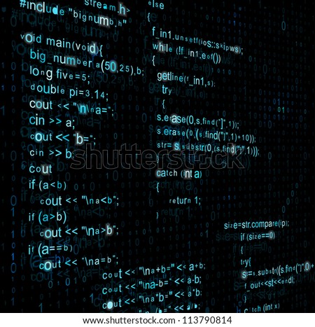 Background With Program (Blue). Eps 10 Stock Vector Illustration ...