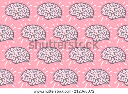 Brain Seamless Pattern. Vector Background. - 212368072 : Shutterstock