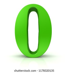 3d Letter O Sign Green Rendering Stock Illustration 1273558855