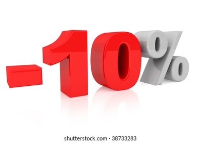 3d Rendering 10 Percent Symbol Stock Illustration 1031752303