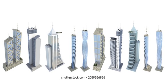10 Different Angles Views High Detailed Stock Illustration 2089886986