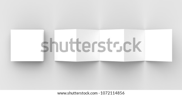 10 Page Leaflet 5 Panel Accordion Stock Illustration 1072114856