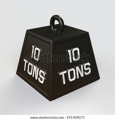 10 Tons Weight Stock Illustration 391409071 - Shutterstock
