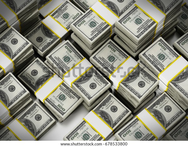 100 Dollar Lots Stack Money Background Stock Illustration 678533800 ...
