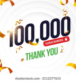 100000 Subscribers Celebrate 3d Rendering Illustration Stock ...