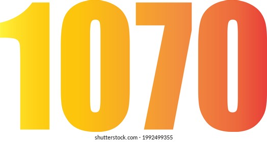 1070 Number Text Gradient Stock Illustration 1992499355 | Shutterstock