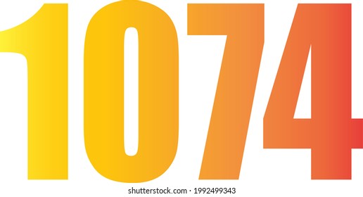 1074 Number Text Gradient Stock Illustration 1992499343 | Shutterstock