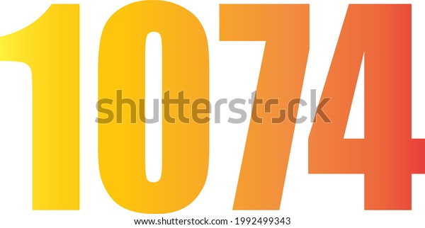 1074 Number Text Gradient Stock Illustration 1992499343 | Shutterstock