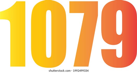 1079 Number Text Gradient Stock Illustration 1992499334 | Shutterstock