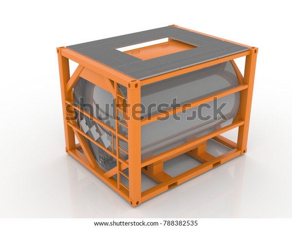 10ft Tank Container 3d Rendering Stock Illustration 788382535 ...