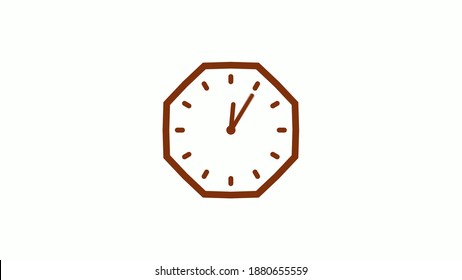 12 Hours Counting Down Clock Isolated Stock Illustration 1880655559 ...