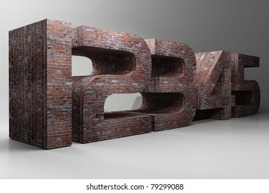 12345 3d Numbers Brick Texture Stock Illustration 79299088 | Shutterstock