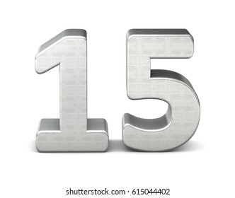 15 Number 3d Silver Structure 3d 스톡 일러스트 615044402 | Shutterstock
