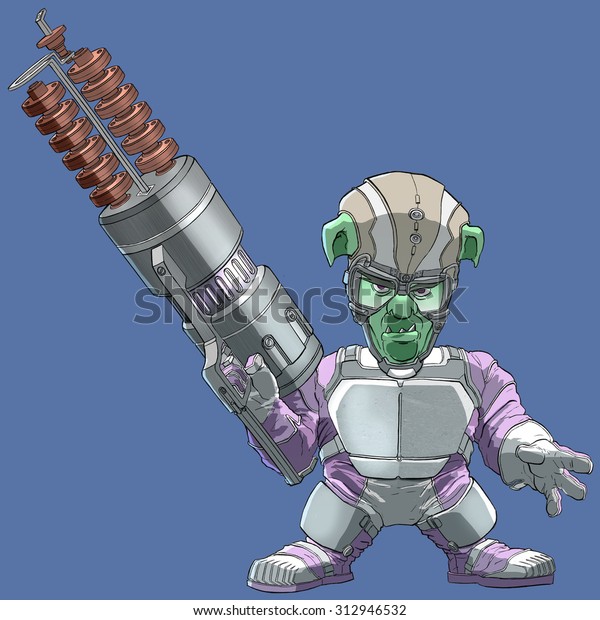 1950s Retro Alien Invader Mars: ภาพประกอบสต็อก 312946532 | Shutterstock