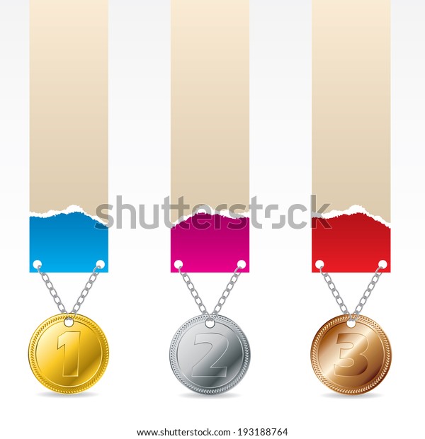 1st 2nd Third Prize Labels Ripped 스톡 일러스트 193188764 | Shutterstock