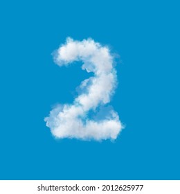 2 Set Numbers Made Clouds Blue Stock Illustration 2012625977 | Shutterstock