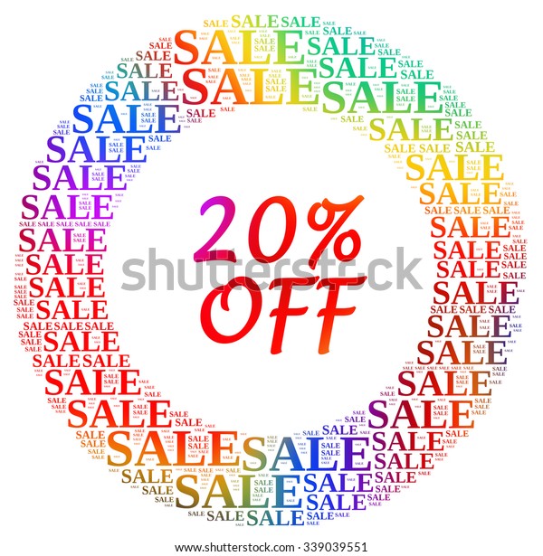 20 Off Circle Word Cloud Business Stock Illustration 339039551 ...