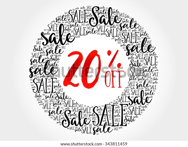 20 Off Circle Word Cloud Business Stock Illustration 343811459 ...