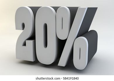 20 Per Cent 3d Text Stock Illustration 584191840 | Shutterstock