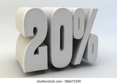 20 Per Cent 3d Text Stock Illustration 584191792