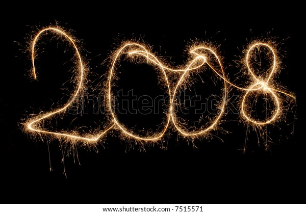 2008 Sparkling Numbers Stock Illustration 7515571 | Shutterstock