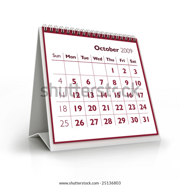 2009 Calendar October Stock Illustration 25136803 | Shutterstock