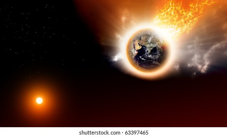 2012 Background Destroying Planet Space Stock Illustration 63397465 ...