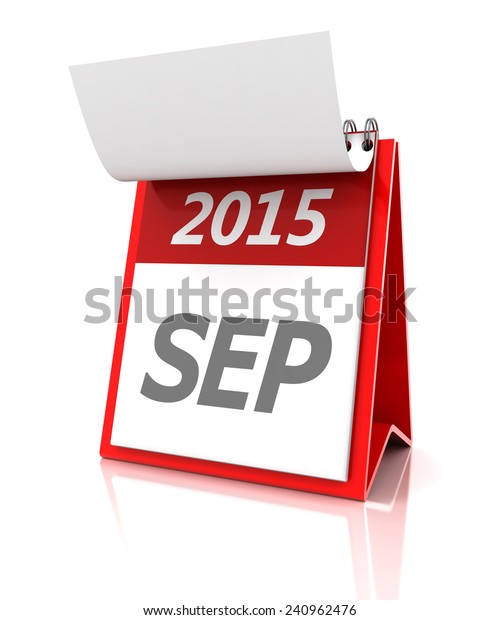 2015 September Calendar 3d Render Stock Illustration 240962476 ...
