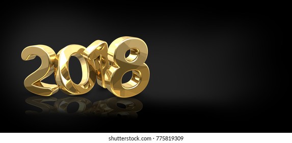 2018 3d Rendering Black Background Stock Illustration 775819309 ...
