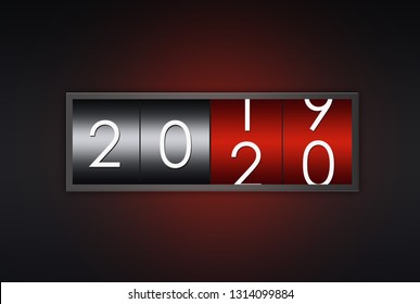 2020 Countdown Timer Isolated On Black Stock Illustration 1321405238 ...