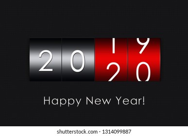 2020 Countdown Timer Isolated On Black Stock Illustration 1314731570 ...