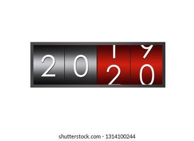 2020 Countdown Timer Isolated On White 스톡 일러스트 1314100244 | Shutterstock