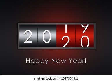 2020 Countdown Timer Isolated On Black Stock Illustration 1321405238 ...
