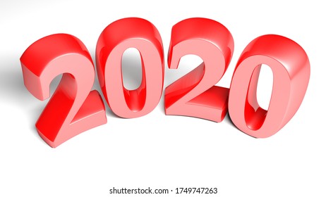 2020 Red Bent Write Isolated On Stock Illustration 1749747263 ...