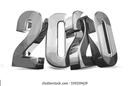 2020 Silver 3d Render Stock Illustration 559259629 | Shutterstock