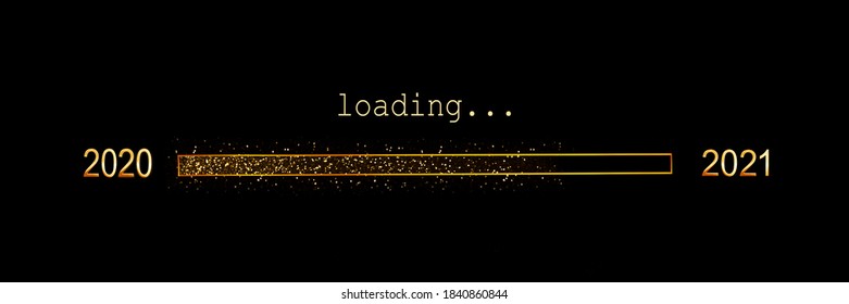 2022 Loading Gold Glitter Progress Bar Stock Illustration 2072458118 ...