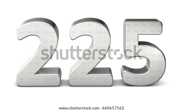225 Number 3d Silver Structure 3d Stock Illustration 660657562 ...