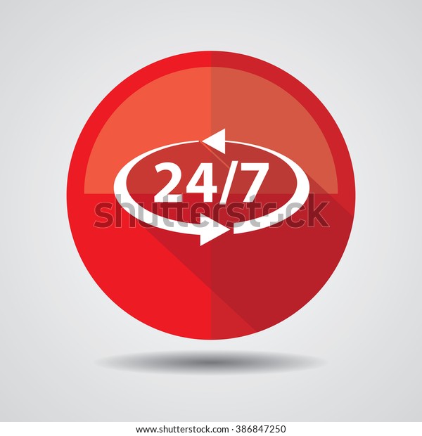247 Button Label Sign Stock Illustration 386847250 | Shutterstock