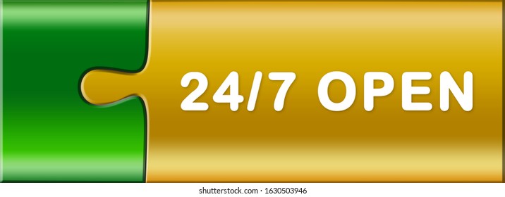 247 Open Web Sticker Button Stock Illustration 1630503946 | Shutterstock