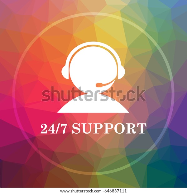 247 Support Icon 247 Support Website Stock Illustration 646837111 ...