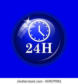 24h Clock Icon Internet Button On Stock Illustration 459079981 ...